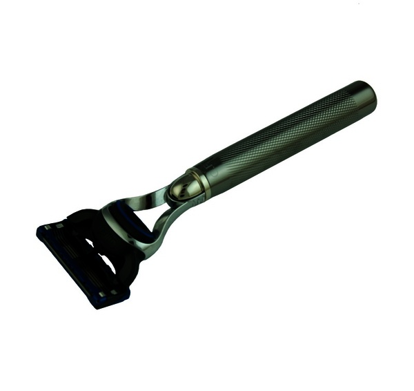 Geo F Trumper Gunmetal Crosshatch Fusion Razor - The Gentleman's Groom Room